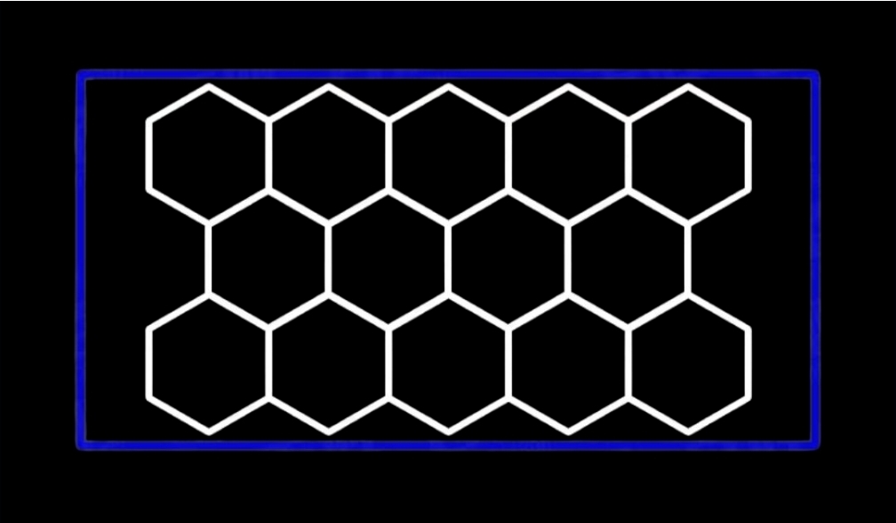 Buy 14-Hex LED with BLUE Border Online | Hex Tech